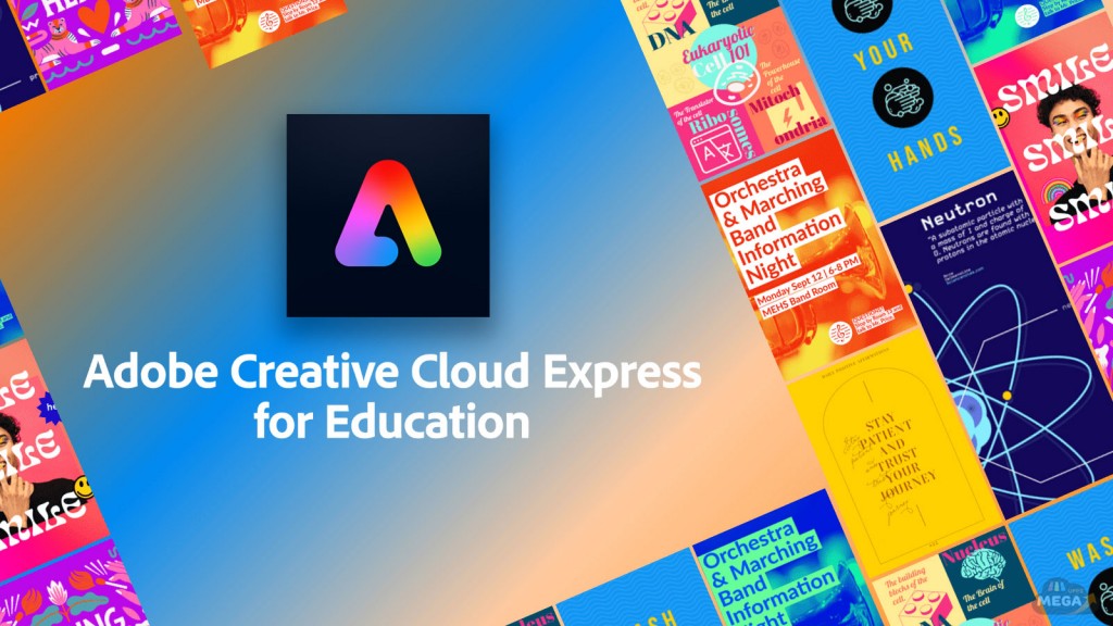 برنامج جرافيك ادوبي اكسبريس Adobe Express: Graphic Design – ميجا أب